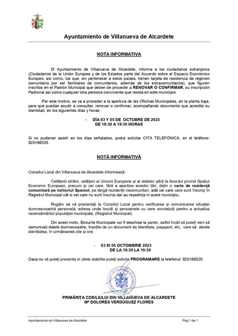 2º LLAMAMIENTO A LOS CIUDADANOS EXTRANJEROS PARA LA RENOVACIÓN O