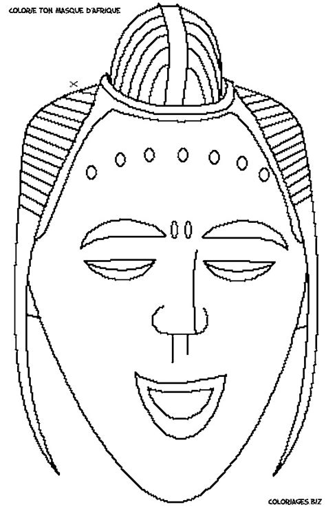 Coloriage Ton Masque D Afrique Colorier Dessin Gratuit Imprimer