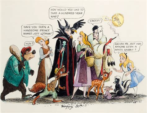 Captivating Artwork Of Maleficent And Cruella De Vil By Marc Davis