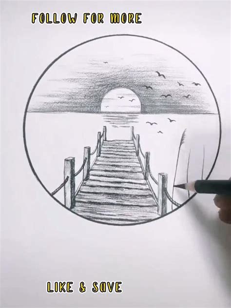 Easy Pencil Drawing Ideas Video Art Drawings Nature Art Drawings