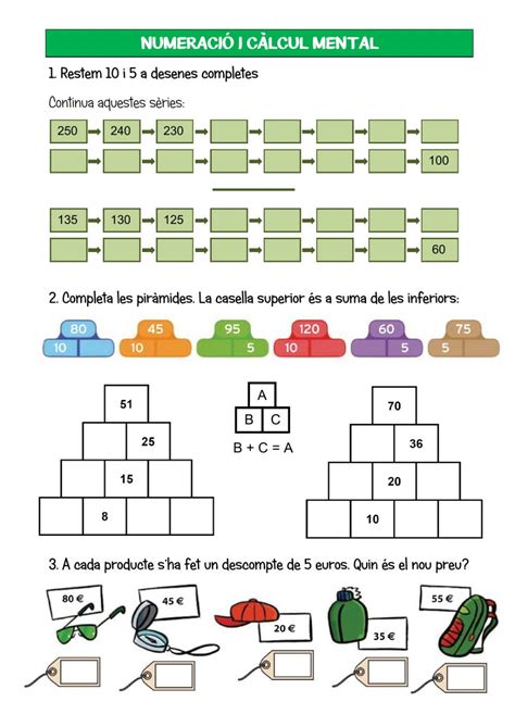 Ejercicio De Numeraci I C Lcul Mental Material Didactico Para Hot Sex