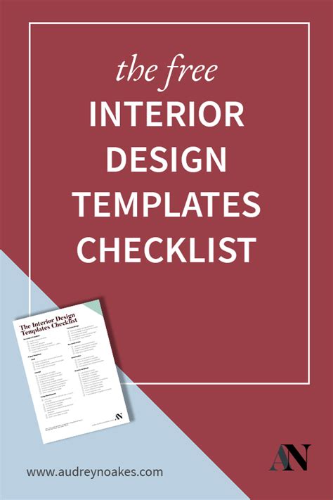 The Interior Design Templates Checklist Audrey Noakes