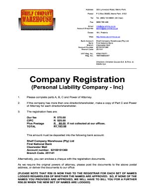 Fillable Online Fastcc Za P O Box 35465 Menlo Park Fastcc Za Fax