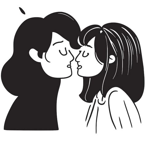 Premium Vector Lesbian Couple In Love Hand Drawn Flat Stylish Cartoon Sticker Icon Concept