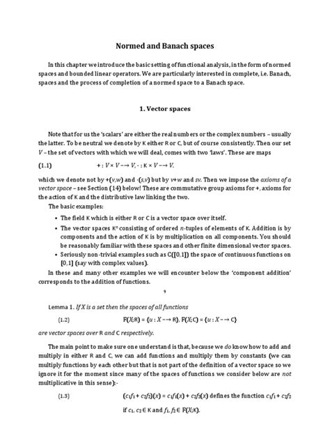 functional analysis lecture notes pdf banach space vector space