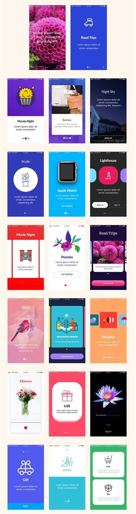 Walkthrough Screens For Adobe Xd Xdguru