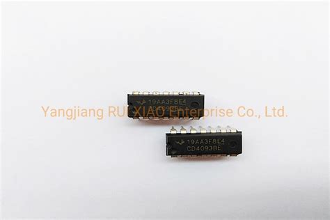 IC CD4093be Logic Gate CMOS Quad 2 Input Nand Schmitt Trigger DIP 14