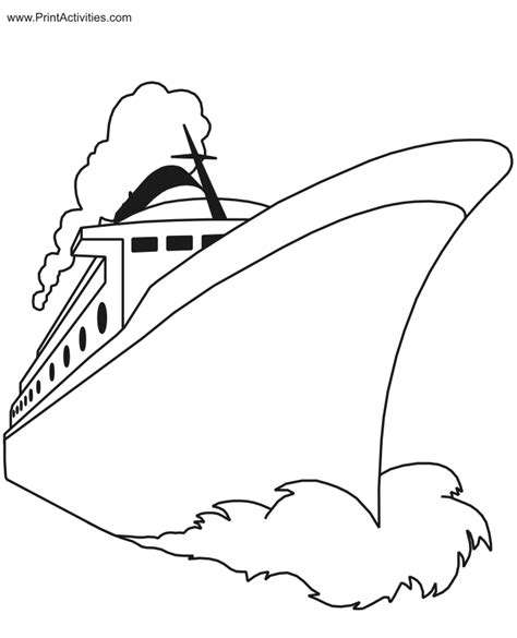 coloriage à dessiner de paquebot