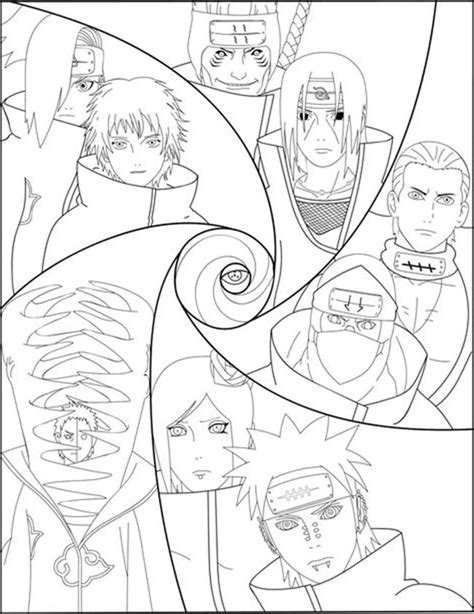 45 Desenhos Da Akatsuki Para Imprimir E Colorir Pintar