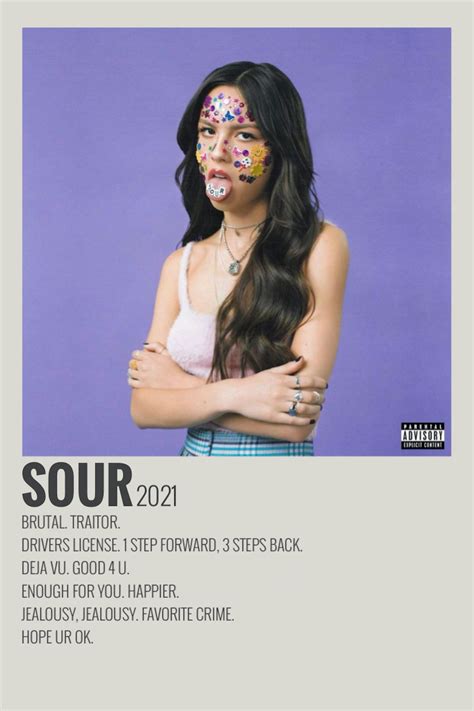 Sour Olivia Rodrigo Aesthetic Poster En P Ster De La Tipograf A