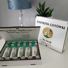 Pudełko na Pieniądze ZASTRZYK GOTÓWKI na Ślub