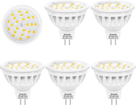 Aiwode W Gu Mr Led Light Bulbs Warm White K W Halogen