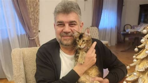 Marcel Ciolacu a primit cadou o pisică de Crăciun de la Mihai Tudose