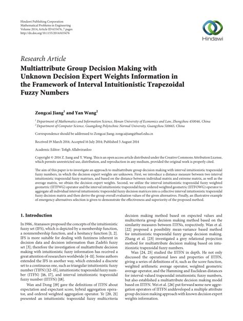 pdf multiattribute group decision making with unknown decision expert weights information in
