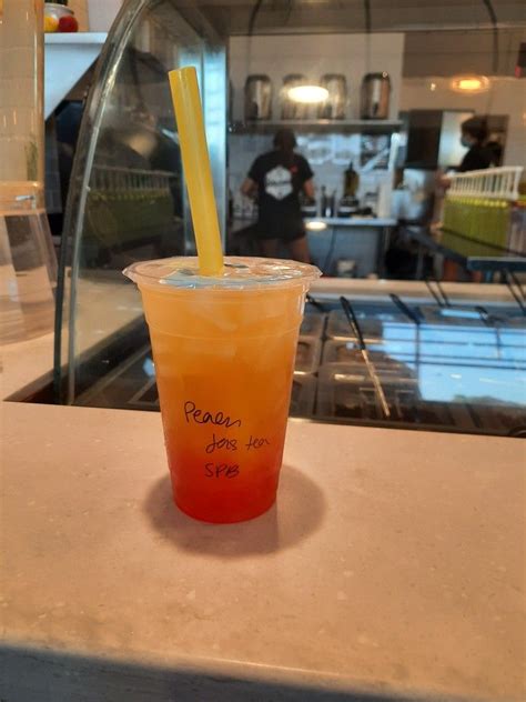 Peach Jasmine Tea With Strawberry Popping Boba Starbucks Coffee Drinks