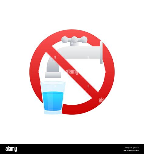 Not Drinkable Water Sign Prohibition Sign Vector Stock Illustration