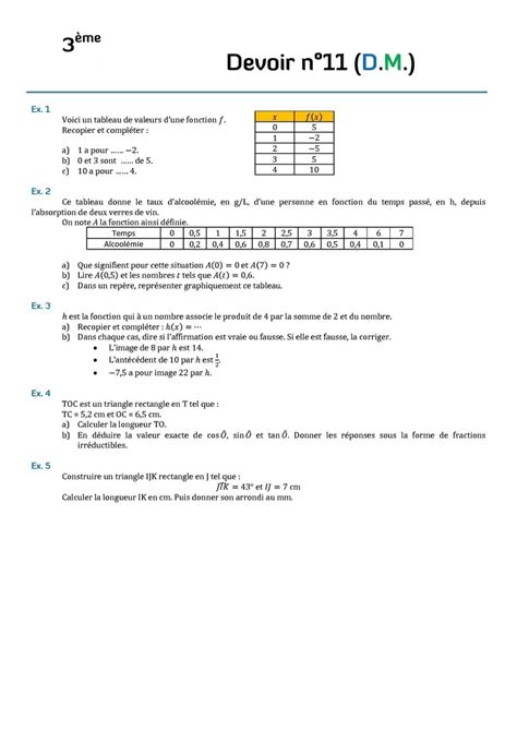 Devoir Maison De Math Eme Pythagore Ventana Blog