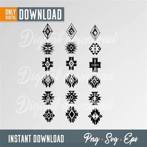 Tribal Tribal Clipart Aztec Svg Native American Indian Etsy