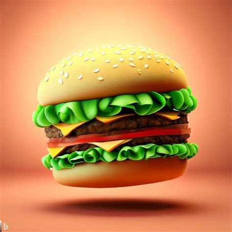 Premium Photo D Rendering Of Delicious Cheese Burger
