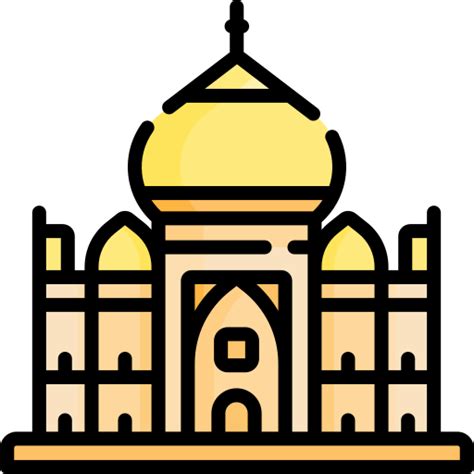 Icono De Taj Mahal Special Lineal Color