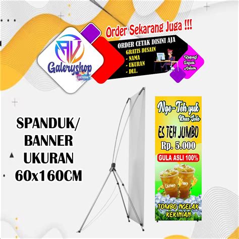 Jual Mmt Spanduk Banner Teh Jumbo Es Teh Dll Ukuran 60x160 Cm
