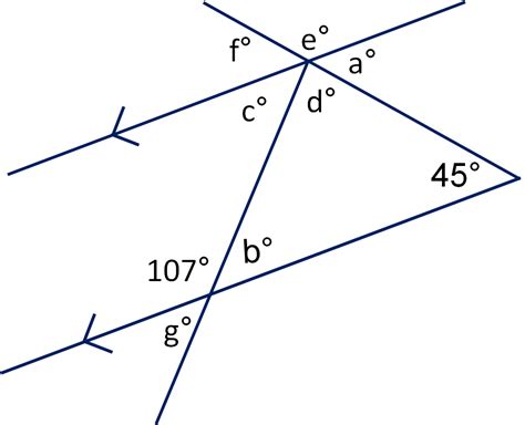 angles in triangles and on parallel lines 2 worksheet edplace