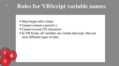 vb script v b s ppt download