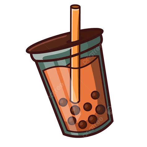 Bubble Tea Vector Bobadrink Bubble Tea Clipart Boba Illustration PNG