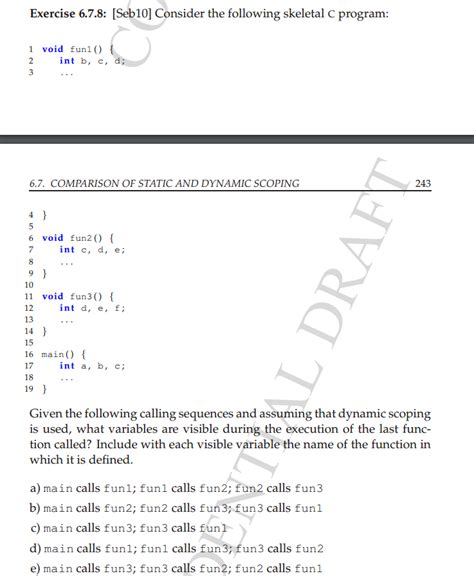 solved consider the following skeletal c program void