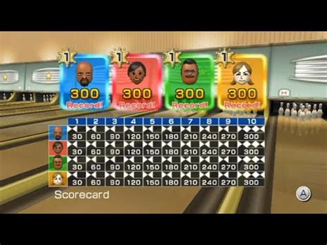 Wii Sports Bowling 4 Players All Perfect Games Remastered