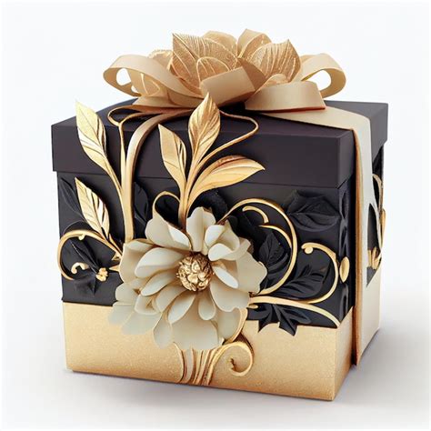 Premium Photo Luxury Gift Box With Ornaments
