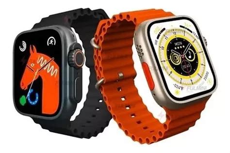 Rel Gio Inteligente Smartwatch Hw Ultra Max Mm Laranja