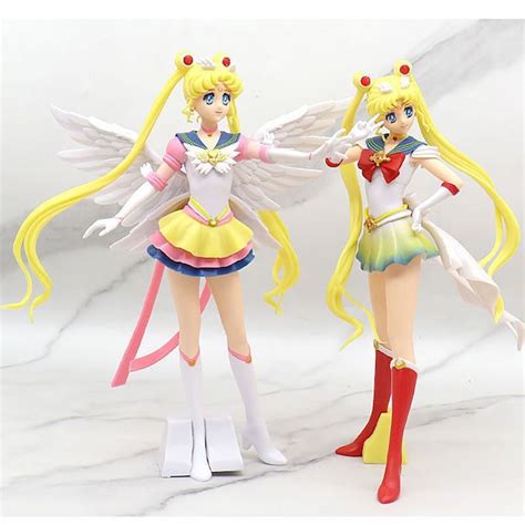 Anime Super Sailor Moon Tsukino Usagi Action Figure 23cm Pvc Collectible Model Toy Dolls T