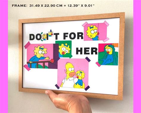 Cuadro Hazlo Por Ella De Los Simpson Cl Sico Dibujos Animados Dia
