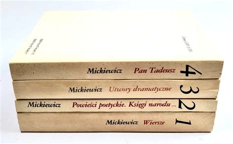 ZESTAW Mickiewicz Dzieła x4 Pan Tadeusz Dziady 12 zł Allegro pl
