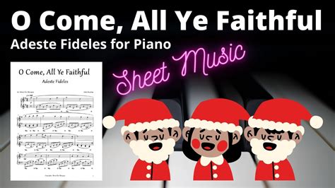 O Come All Ye Faithful Adeste Fideles Piano Sheet Music Youtube