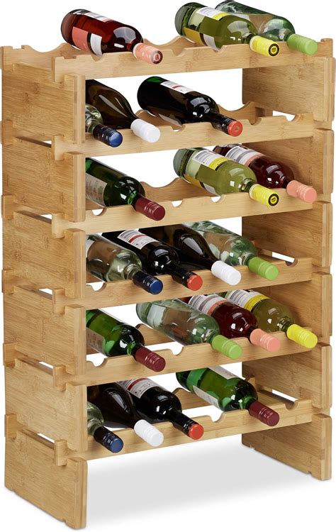 Tinyuet Etagère à Bouteille Casier à vin Empilable Rangement à vin à 4