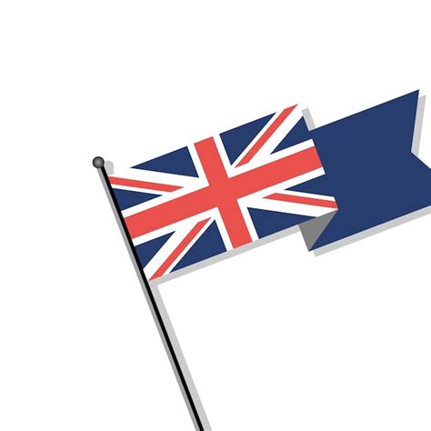 Ilustração do modelo de bandeira do reino unido Vetor Premium