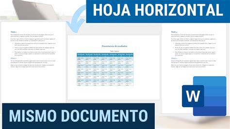 Cómo poner solo una hoja en horizontal en un documento Microsoft