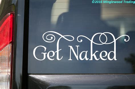 Get Naked Vinyl Decal Sticker Bathroom Wall Decor Door Sign SWASH Etsy