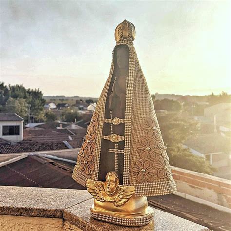 Nossa Senhora Aparecida 40cm Manto de Juta Divinário Melhor da arte
