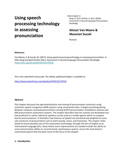 pdf using speech processing technology in assessing pronunciation