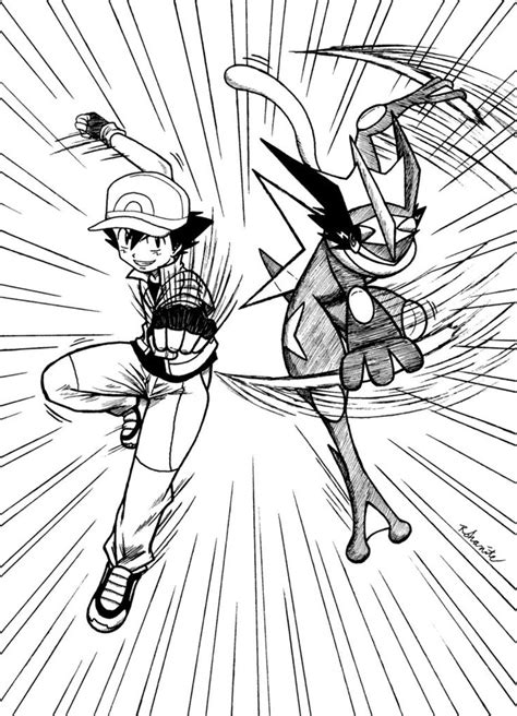 Ash Greninja Pokemon Coloring Pokemon Pokemon Coloring Pages