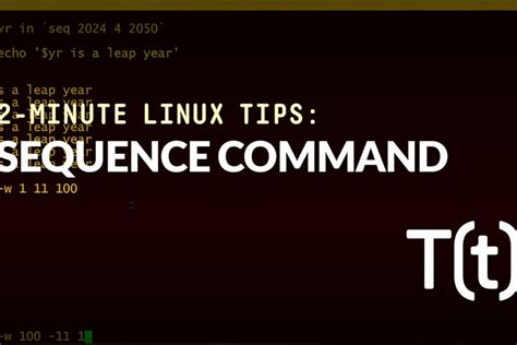 How To Use The Sequence Command 2 Minute Linux Tips Cybertechbiz