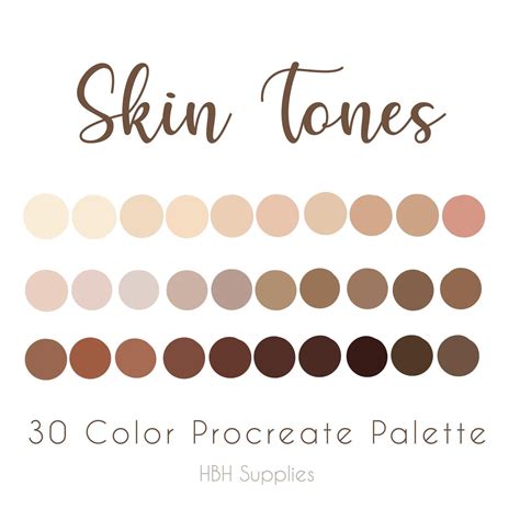 Skin Tones Procreate Palette Procreate Color Palette Procreate Tools