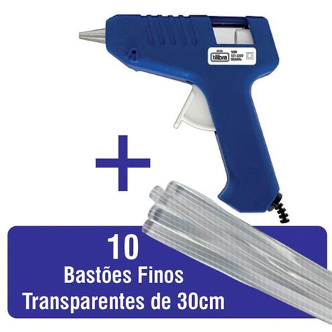 Pistola Cola Quente Tilibra Pequena Apl05 10 Cola Bastão