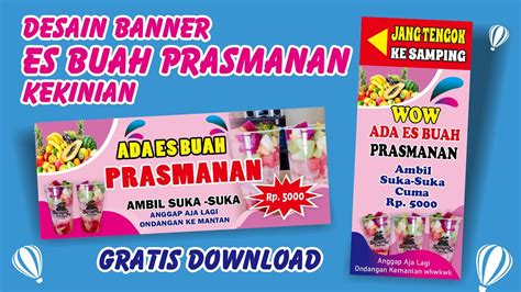 Cara Membuat Banner Keren Dengan Coreldraw Banner Es Buah Review