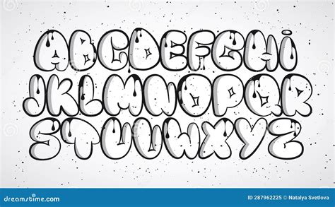 Graffiti Alphabet Bubble Graffiti Letters Outline Uppercase Letters