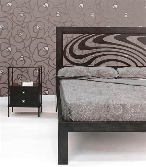 Mesita de noche moderna en forja Ondas en Ámbar Muebles