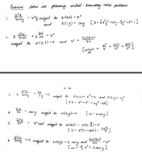 solved solve the following partial differential equations